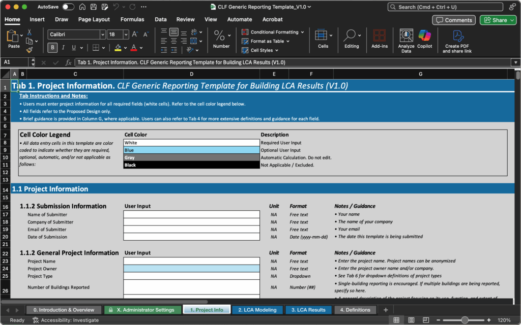 CLF Generic Reporting Template for Whole-Building LCA Results - Carbon ...